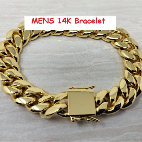 Accessories | New Mens 12mm Miami Cuban Link 14k Bracelet | Poshmark